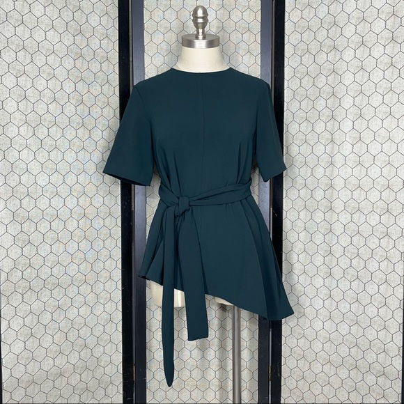 Zara | Tops | Zara Women Asymmetrical Tie Front Top | Poshmark